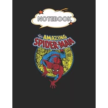 博客來-Notebook: Marvel Amazing Spiderman Vintage Comic Graphic Blank ...