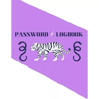 博客來-Password Logbook: Tiger Internet Password Keeper With Alphabetical Tabs - Large-print ...