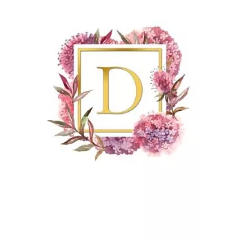 博客來-D: Pretty Watercolor / Gold - Super Cute Monogram Initial Letter ...