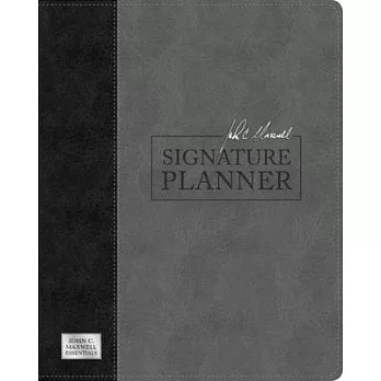 博客來-John C. Maxwell Signature Planner (Gray/Black Leatherluxe(r))