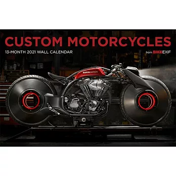 博客來-Custom Motorcycle Calendar 2021