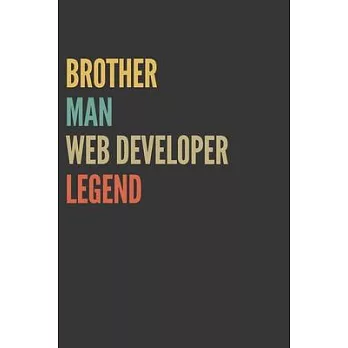 博客來-Brother Man Web Developer Legend Notebook: Lined Journal, 120 Pages ...