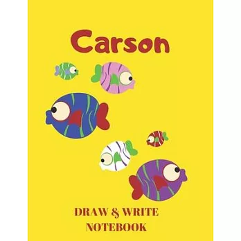 博客來-Carson Draw & Write Notebook: Personalized with Name for Boys who ...