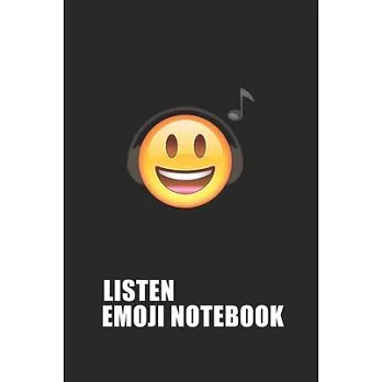 博客來-Listen Emoji Emoticons Notebook Emoji Notebook, Blank Composition ...