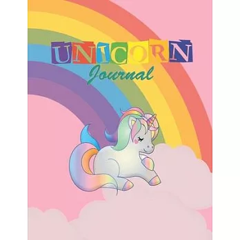 博客來-Unicorn Journal: Composition Notebook, Unicorn Wide Ruled Journal ...