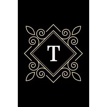 博客來-T: monogram initial Letter T - Personalized Initial Monogram Letter ...