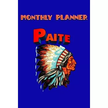 博客來-Monthly Planner Paite Tribe Retro: 120 Page Monthly Planner Art ...