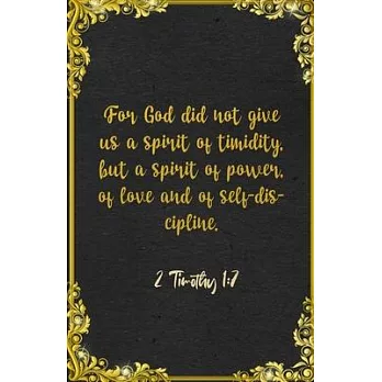 博客來-For God did not give us a spirit of timidity, but a spirit of power ...