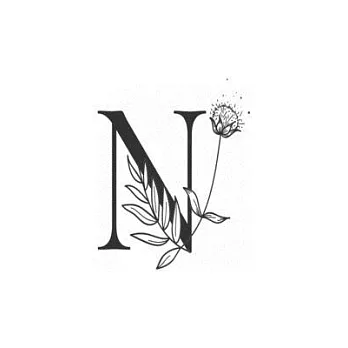 博客來-N: monogram initial Letter N - Personalized Initial Monogram Letter ...