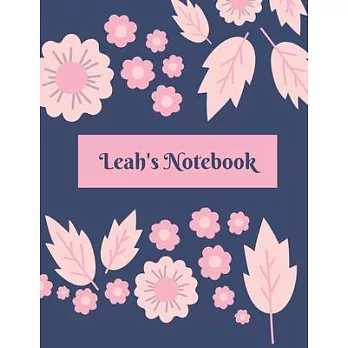 博客來-Leah’’s Notebook: - My Name Journal, Lined Journal, 100 pages, 8 ...