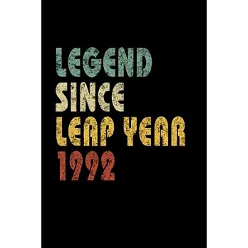 博客來-Legend Since Leap Year 1992: Retro Birthday Gift Notebook With ...