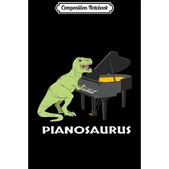 博客來-Composition Notebook: Dinosaur Piano Player Gif Keyboard Music ...