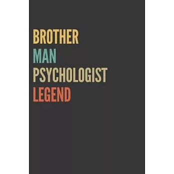 博客來-Brother Man Psychologist Legend Notebook: Lined Journal, 120 Pages ...