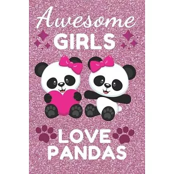 博客來-Awesome Girls Love Pandas: Panda gifts. This Cute Panda Notebook or ...