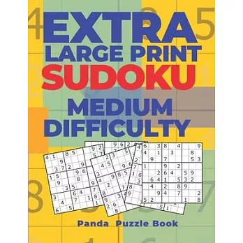 博客來-Extra Large Print Sudoku Medium Difficulty: Sudoku In Very Large ...