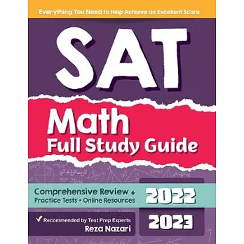 博客來-SAT Math Full Study Guide: Comprehensive Review + Practice Tests ...
