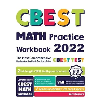 博客來-CBEST Math Practice Workbook: The Most Comprehensive Review for the ...