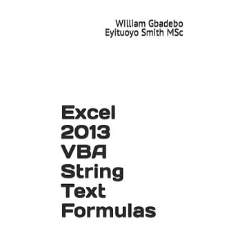 博客來-Excel 2013 VBA String Text Formulas