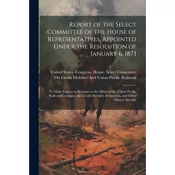 博客來-Report of the Select Committee of the House of Representatives ...