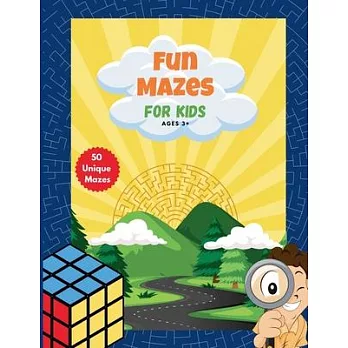 博客來-Fun Mazes for kids Ages 3+ 50 unique mazes