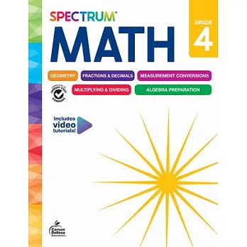 博客來-Spectrum Math Workbook, Grade 4