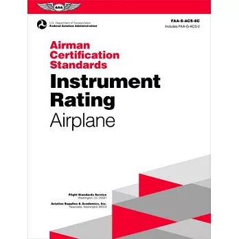 博客來-Airman Certification Standards: Instrument Rating - Airplane (2024 ...