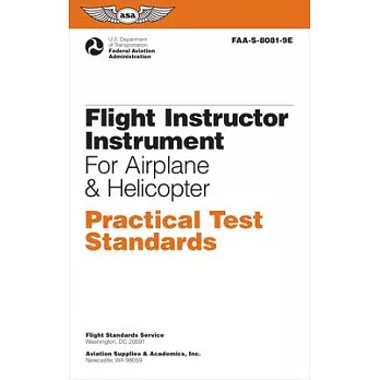 博客來-Flight Instructor Instrument Practical Test Standards for Airplane ...