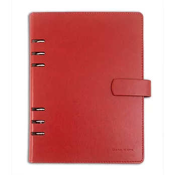 博客來-DM-826 萬用手冊 Data Mate 原創經典 A5尺寸 6孔夾活頁本-寶石紅