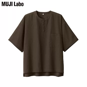 博客來-【MUJI 無印良品】MUJI Labo聚酯纖維透氣抗污短袖套衫 XL 棕色