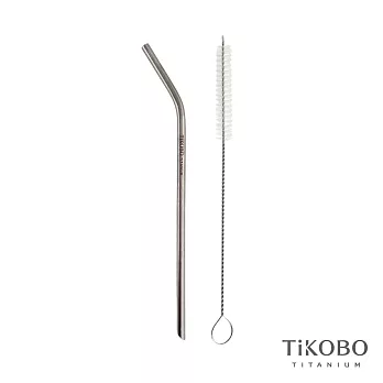 博客來-【鈦工坊TiKOBO】純鈦彎式吸管 6mm (贈吸管刷)