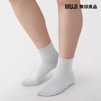 博客來-【MUJI 無印良品】女足口柔軟莫代爾混輕薄直角短襪23-25cm 灰銀
