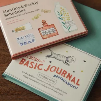 博客來-【日本RYU-RYU】2026 附透明口袋週記事手帳B6 ‧ 粉紅色