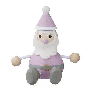 博客來-【日本Mark’s】Hracky迷你聖誕木偶擺飾 ‧ 粉灰色系聖誕老人