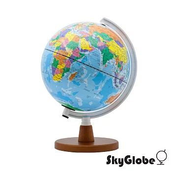 博客來-SkyGlobe 8吋行政藍色海洋木質底座地球儀(中英文對照)