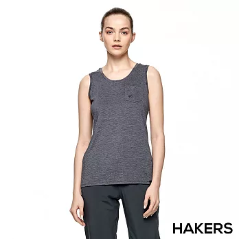 博客來-【HAKERS 哈克士】女 沁涼感抗UV抗菌背心(桃紅/深灰 二色可選) XL 深灰