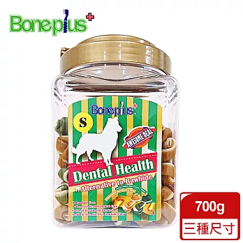 博客來-【Bone Plus】綜合雙色潔牙骨結小桶裝700G(多種尺寸) L