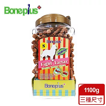 博客來-【Bone Plus】起司動能雙頭潔牙骨桶裝1100G(多種尺寸) L