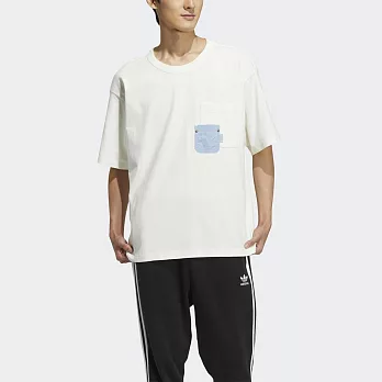 博客來-Adidas Ww Ss Tee 2 [HM7990] 男 短袖 上衣 T恤 運動 休閒 雙口袋 舒適 棉質 愛迪達 白