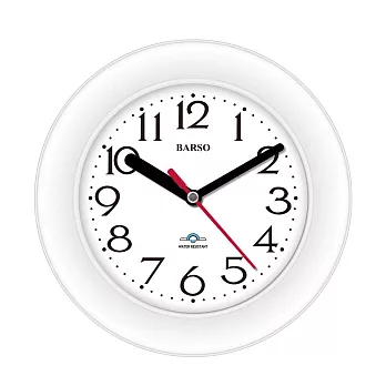 博客來-BARSO BS-701 莫蘭迪系列防水座掛兩用鐘 白色