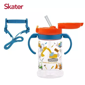 博客來-Skater 寬底吸管杯(370ml) 工程車