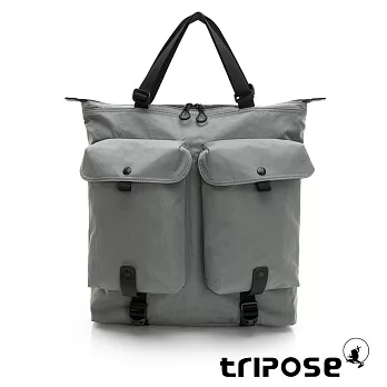 博客來-tripose REFLEC微皺尼龍肩背後背軍盔包-大 鐵灰