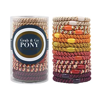 博客來-L. ERICKSON 彈力髮圈/髮束粗版15入 桶裝 深邃琥珀