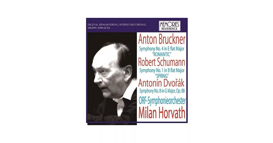 博客來-Horvath conducts Bruckner,Schumann and Dvorak / Milan Horvath (2CD)