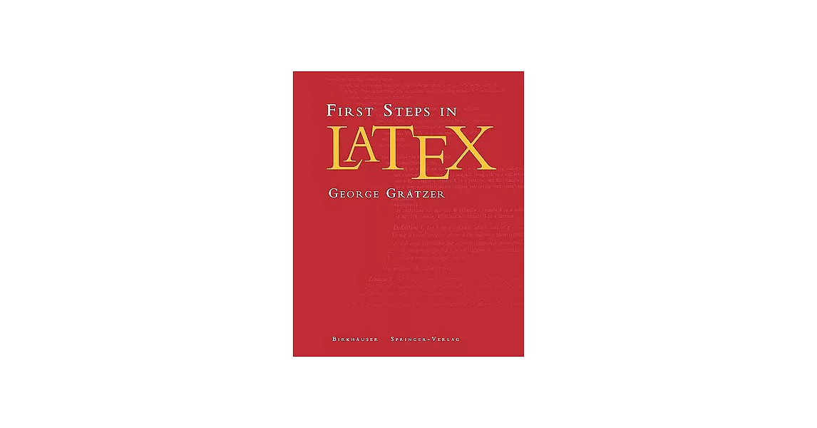 博客來-First Steps in Latex