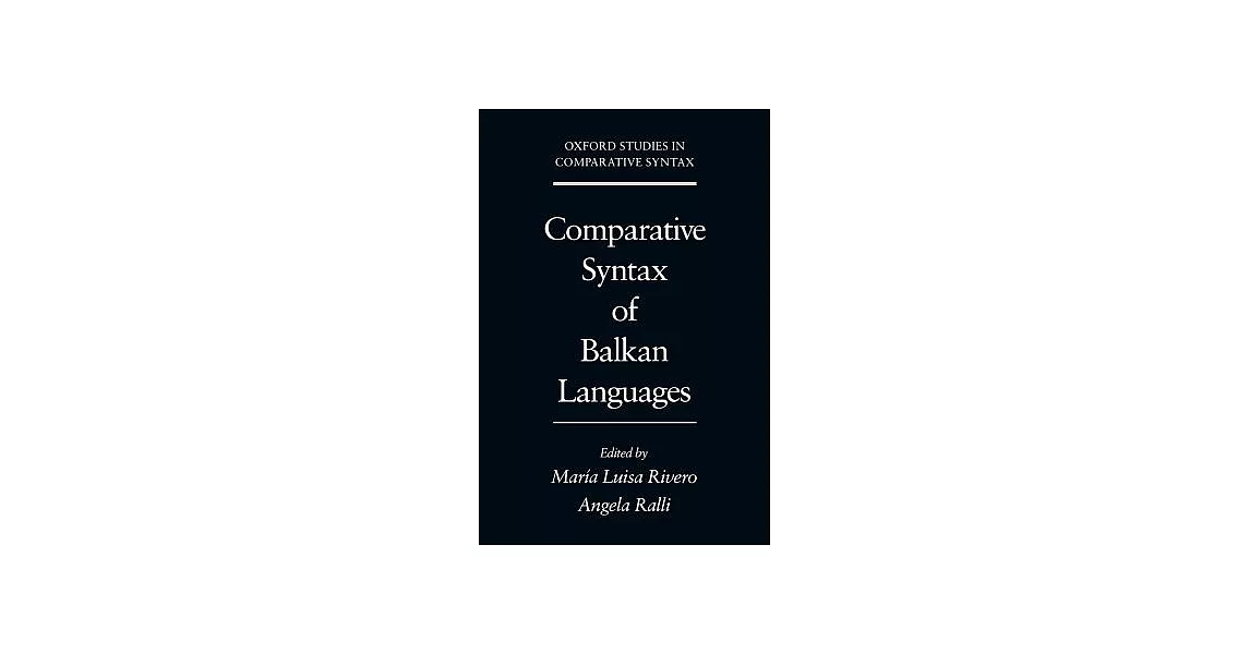 博客來-Comparative Syntax of the Balkan Languages