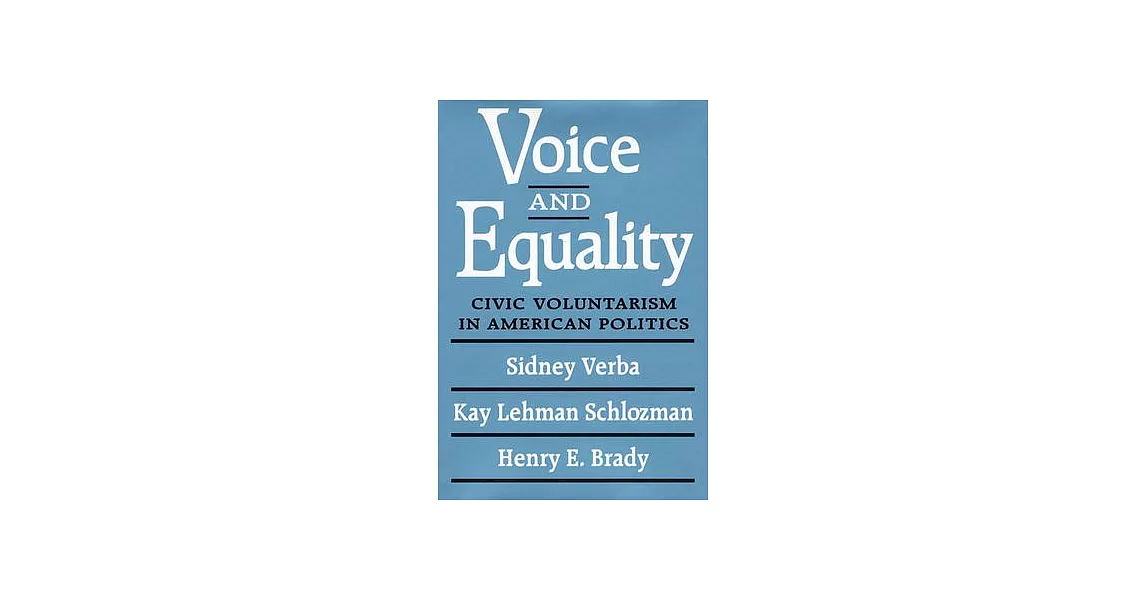 博客來-Voice and Equality: Civic Voluntarism in American Politics