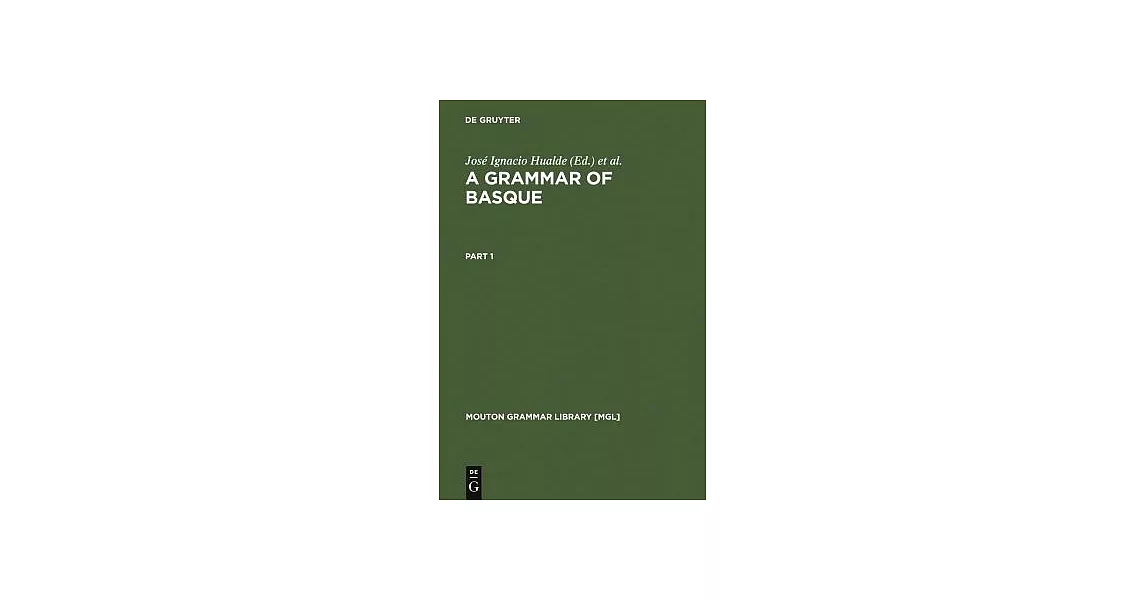 博客來-A Grammar of Basque