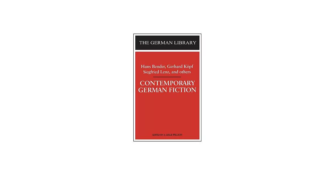 博客來-Contemporary German Fiction
