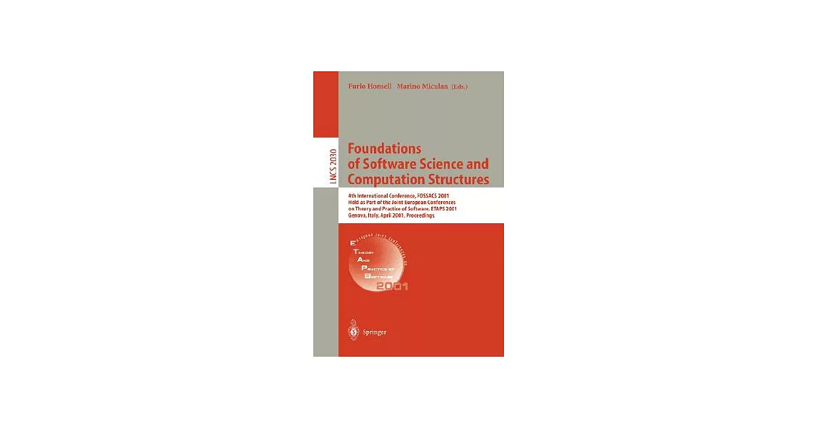 博客來-Foundations of Software Science and Computation Structures: 4th International Conference ...