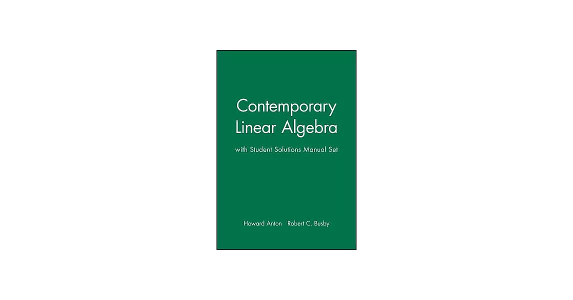 博客來-Contemporary Linear Algebra/Student Solutions Manual
